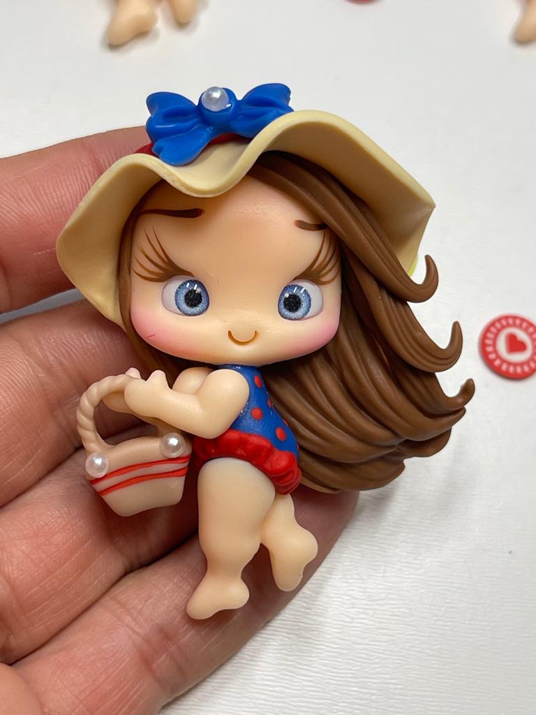 Beach Girl Clay Embellishment, Flat Back Clay – fairydustclay